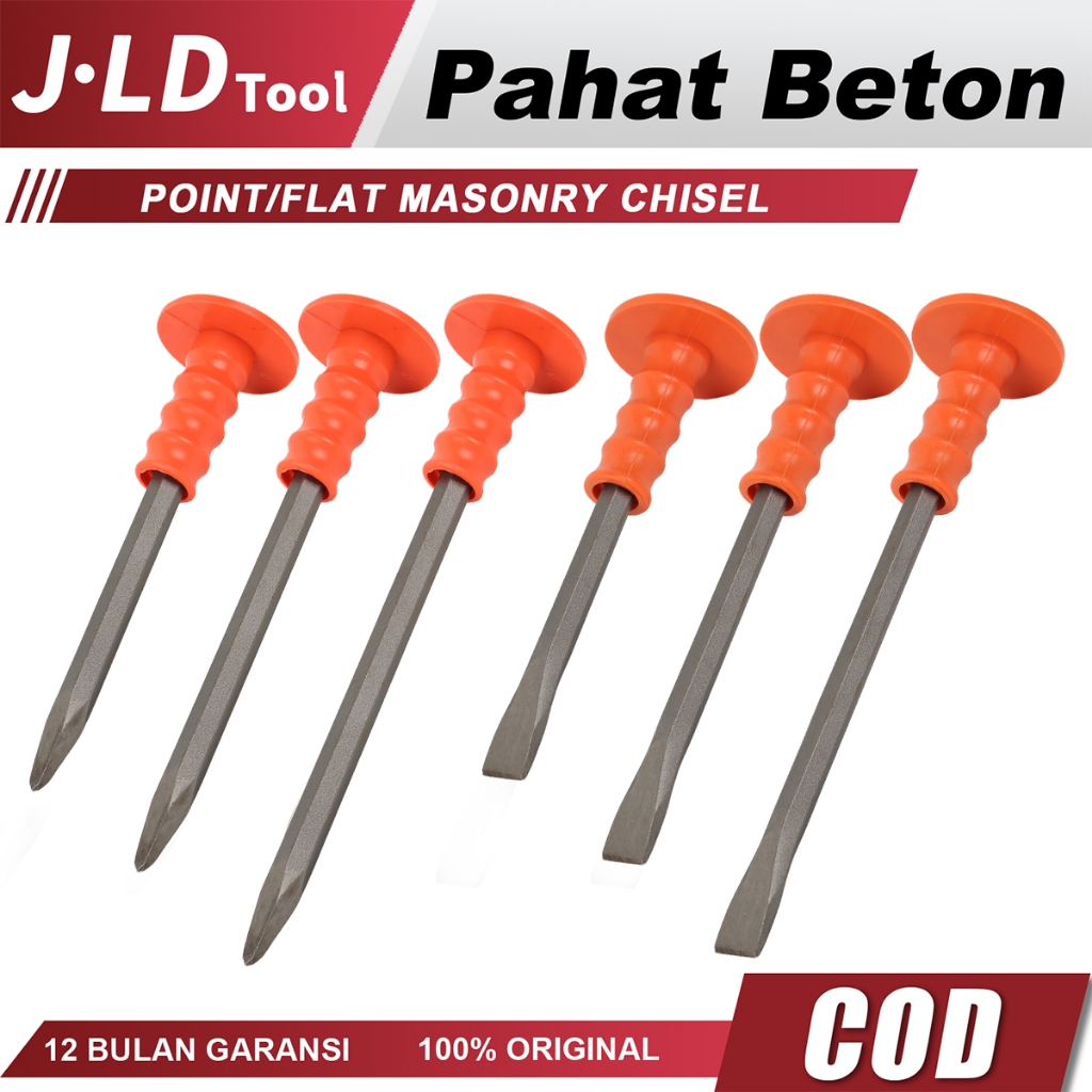 Jual JLD Pahat Beton Topi Batu Lancip Pipih UK 8/10/12 Inci Point/Flat ...