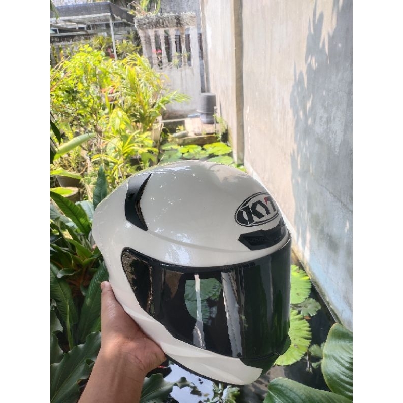 Jual KYT TTC SOLID WHITE | Shopee Indonesia