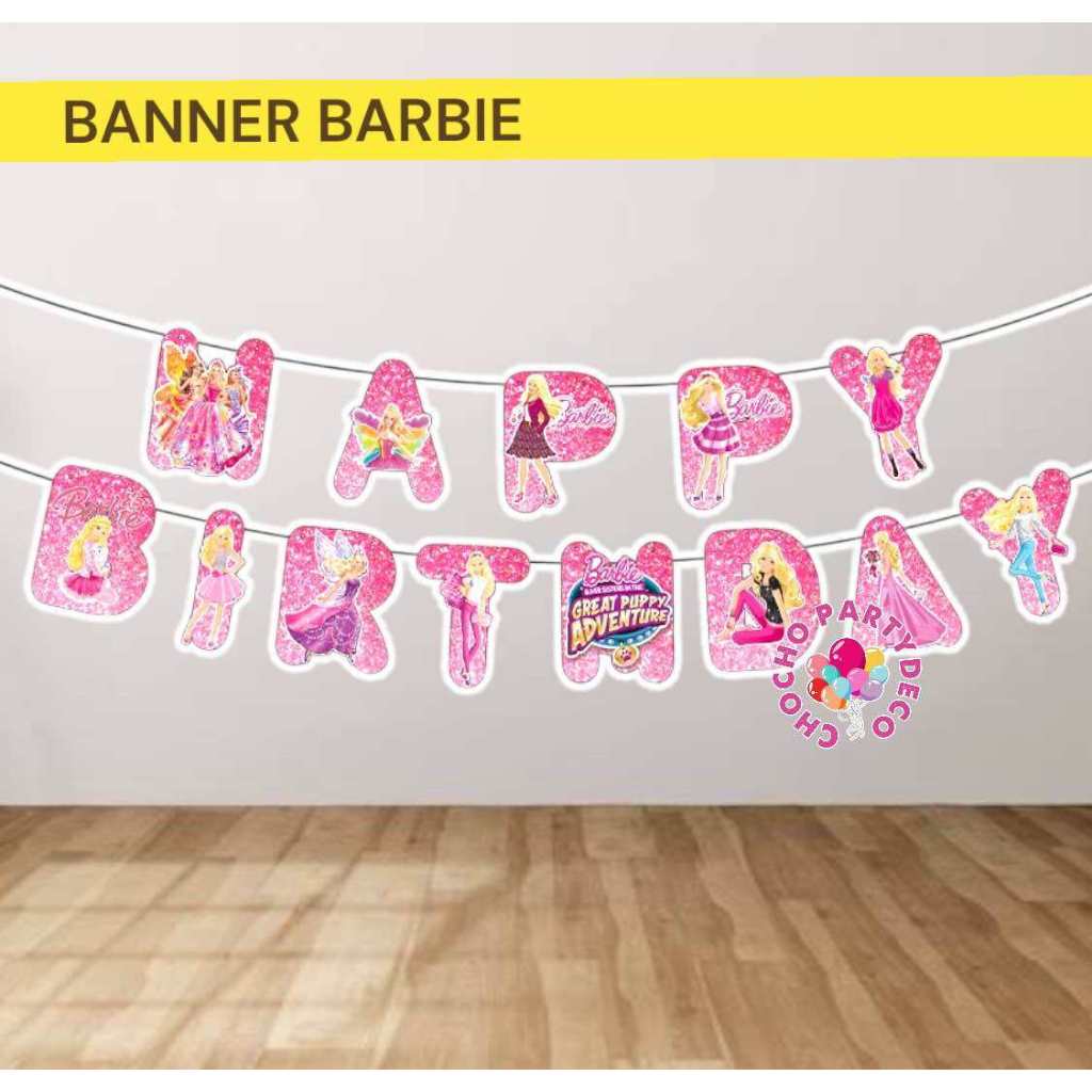 Jual Bunting Flag BARBIE / Banner Ulang Tahun Barbie Ken | Shopee Indonesia