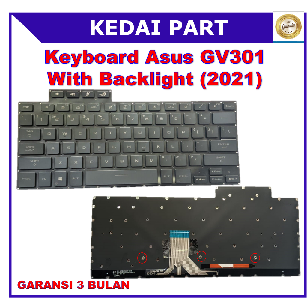 Jual Keyboard Asus ROG Flow X13 GV301 GV301QEU GV301QV GV301R Backlight ...
