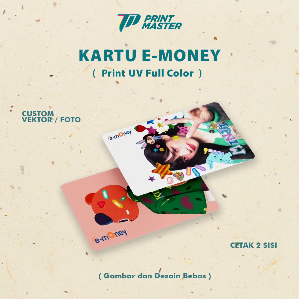 Jual Custom Cetak UV Emoney EToll Mandiri / 2 Sisi | Shopee Indonesia