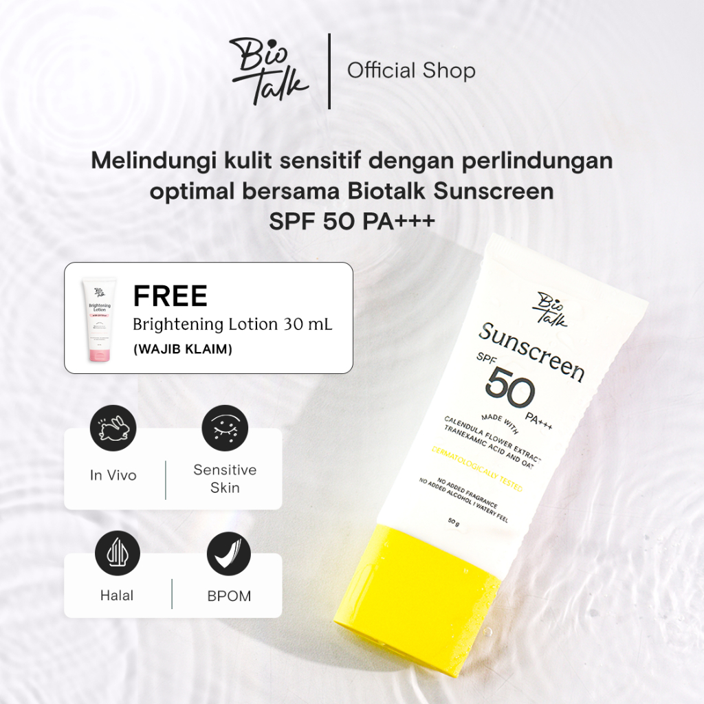 Jual EXCLUSIVE LAUNCH [CERTIFIED IN VIVO] Biotalk Sunscreen SPF 50 PA ...