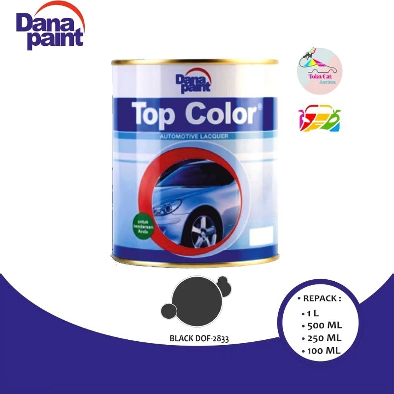 Jual CAT DUCO BLACK DOFF-2833 CAT MOBIL TOP COLOR 1LITER REPACK ...