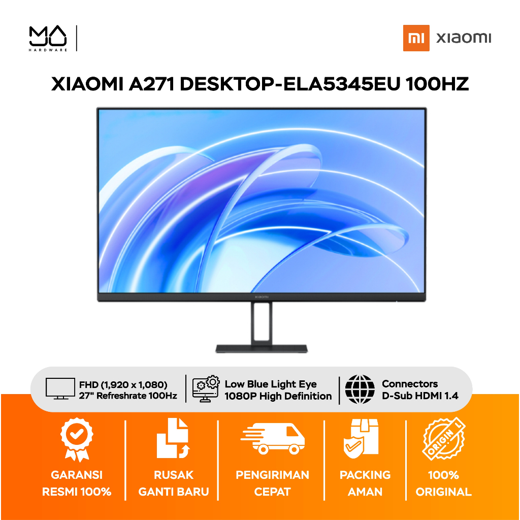 Jual Xiaomi Monitor A27i | Panel IPS 100Hz FHD Monitor 27 Inch ...