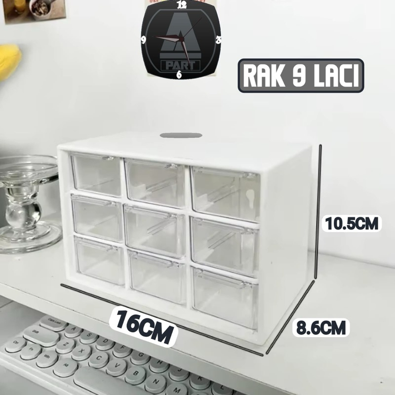 Jual RAK MINI RAK KOMPONEN SERBAGUNA 9 LACI UKURAN KECIL | Shopee Indonesia
