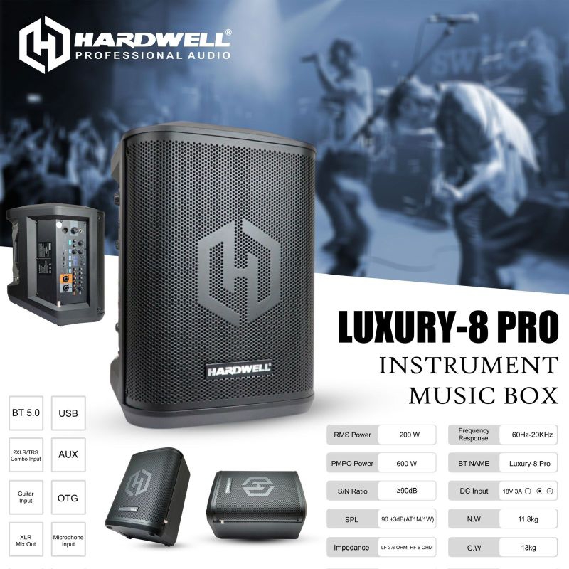 Jual speaker portable music box hardwell luxury 8 pro original | Shopee ...