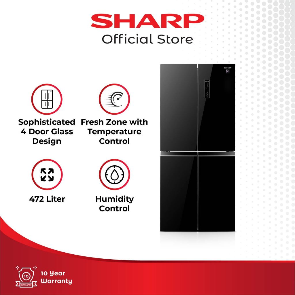 Jual Sharp Refrigerator - Kulkas 4 Pintu 472 L Queen Compact Series ...