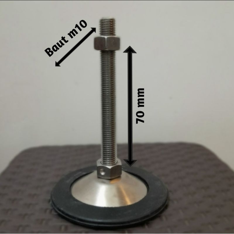 Jual 1 set kaki adjuster conveyor M10 tingi baut 70 mm poot adjuster ...