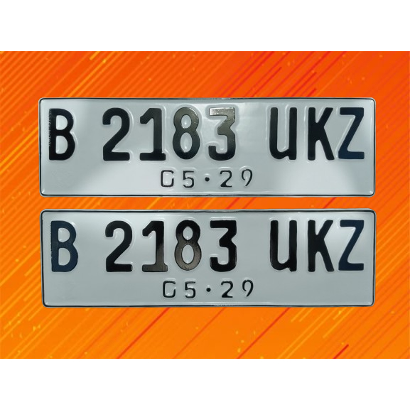 Jual [CETAK HURUF ANGKA] Plat Nomor Mobil Ukuran Standar Jenis Huruf ...