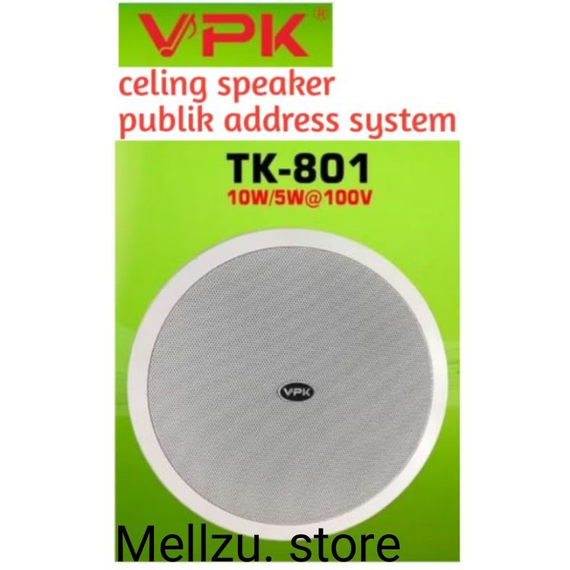 Jual Speaker Ceiling VPK TK 801 Original Speaker Plafon TK801 - 8 inch | Shopee Indonesia