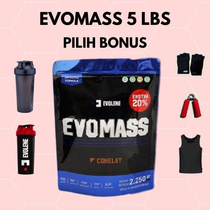 Jual EVOMASS 2.25KG / 5 LBS EVOLENE ORIGINAL SUSU PROTEIN BPOM HALAL ...