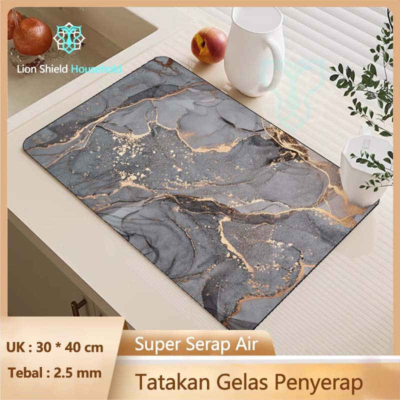 Jual Dapur Piring Serap Air Tahan Panas Placemat 30x40 / Tatakan Piring Diatomite / Alas ...