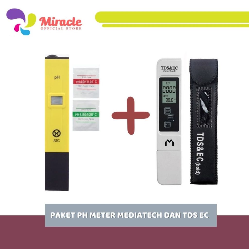 Jual Paket Ph meter Mediatech dan Tds EC meter Alat ukur hidroponik - G008 | Shopee Indonesia