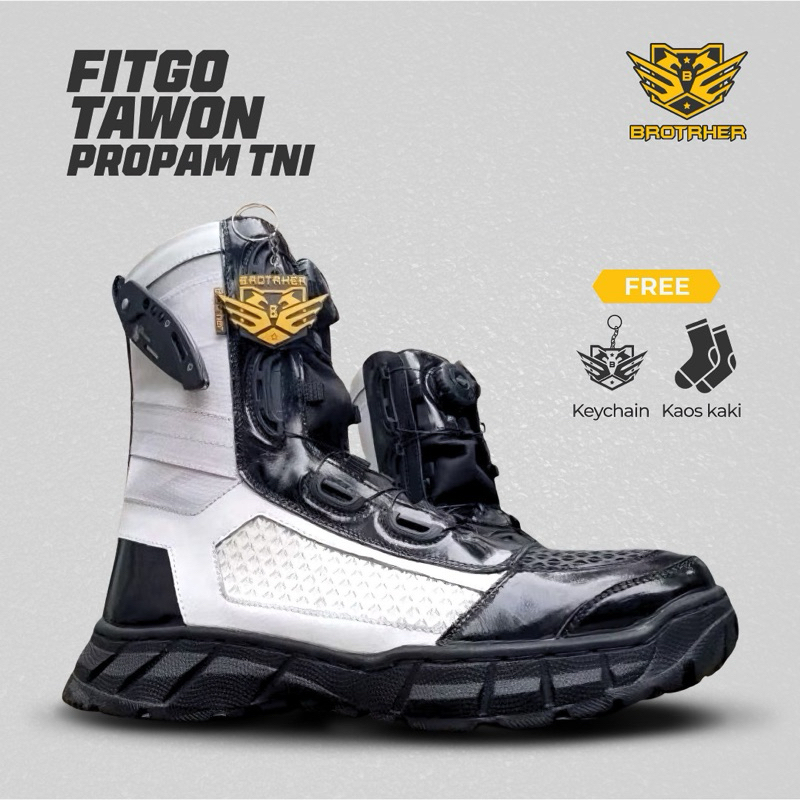 Jual BROTRHER Fitgo Tawon Propam TNI Sepatu Pdl Tali Putar | Shopee ...