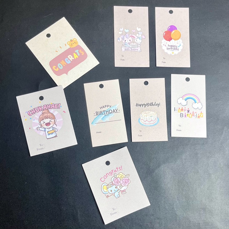 Jual Hang tag ucapan selamat ulang tahun / tag terimakasih ucapan happy ...