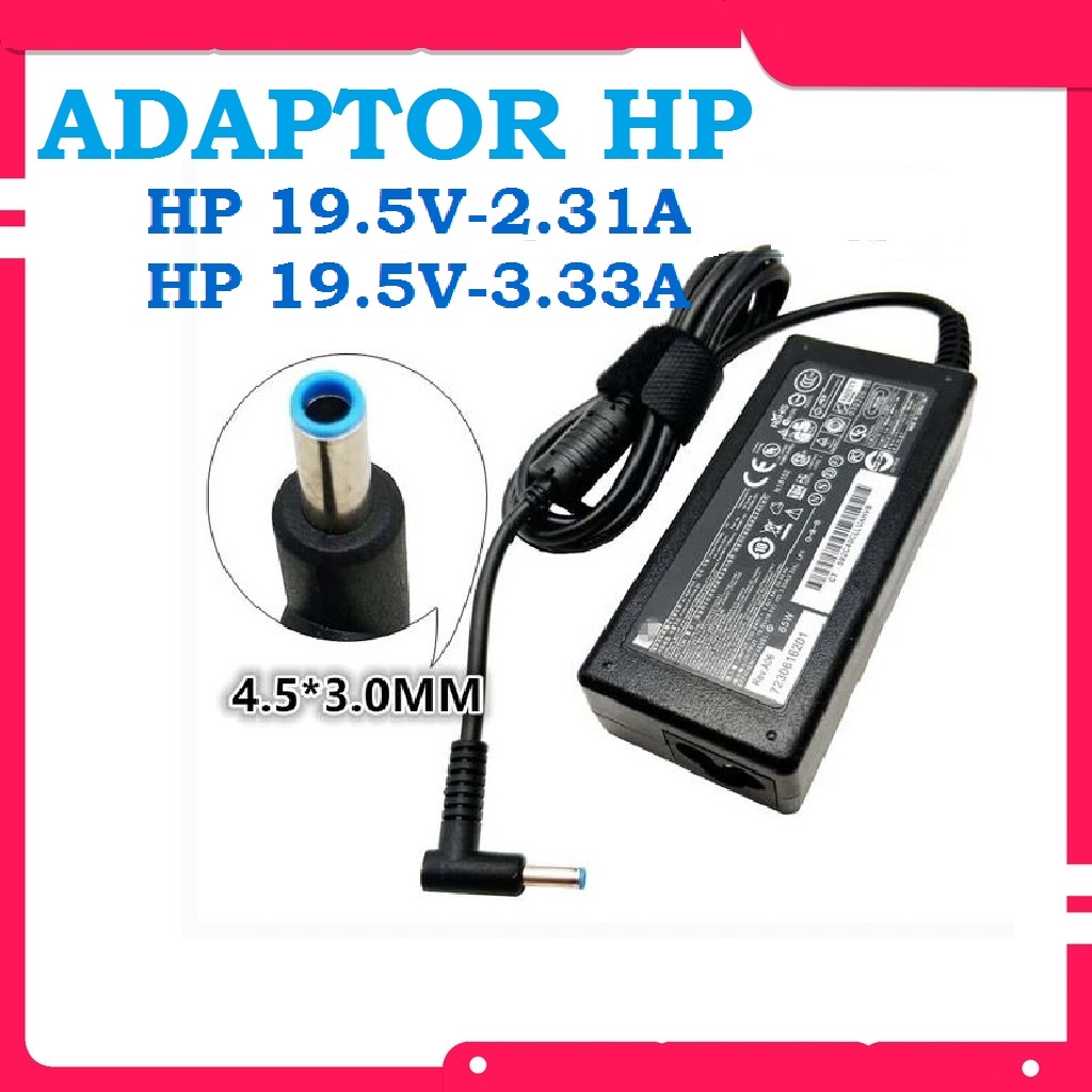 Jual Cas Charger Adaptor Original Laptop HP Pin Biru HP 14 14S Envy 14 ...