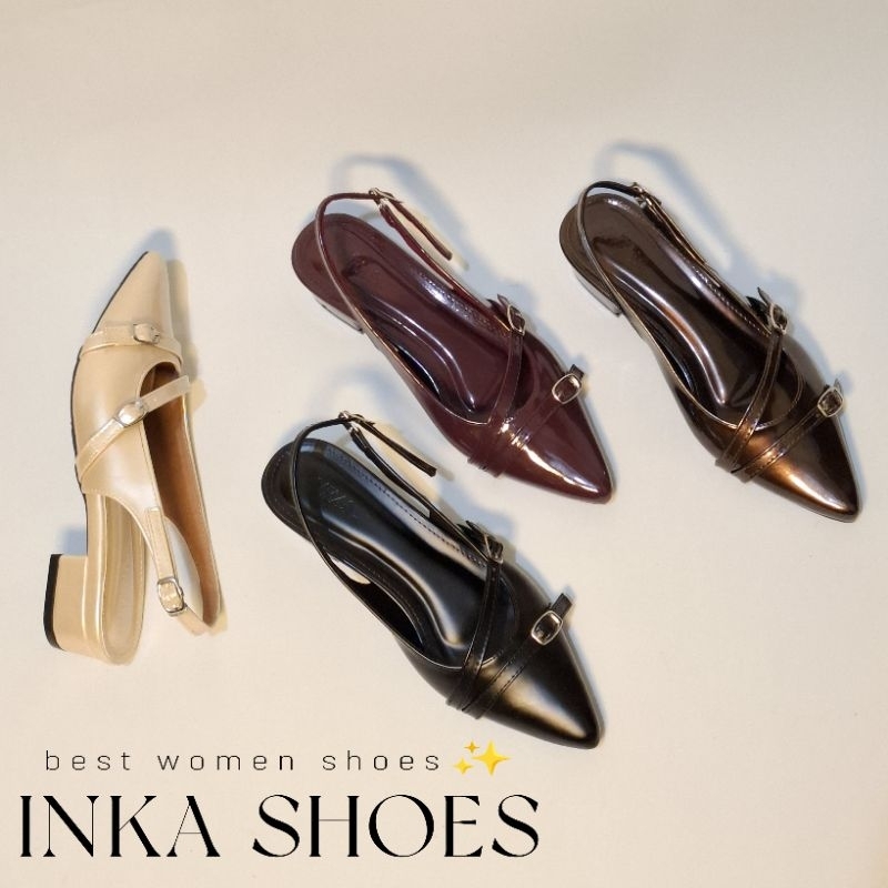 Jual INKA SHOES-MAUDY HEELS,Sendal sepatu mules wanita cantik ,mewah ...