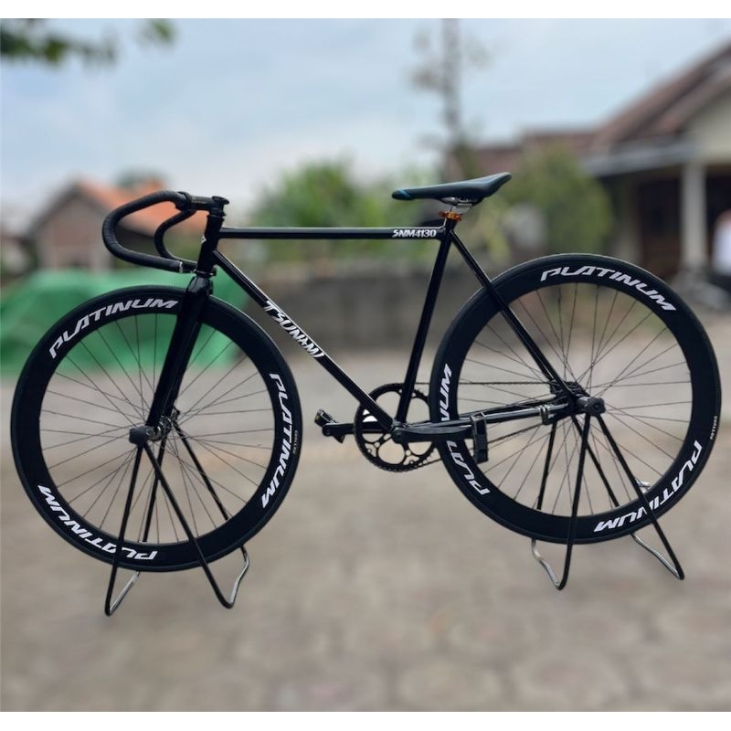 Jual fullbike sepeda fixie custom klasik sticker tsunami | Shopee Indonesia
