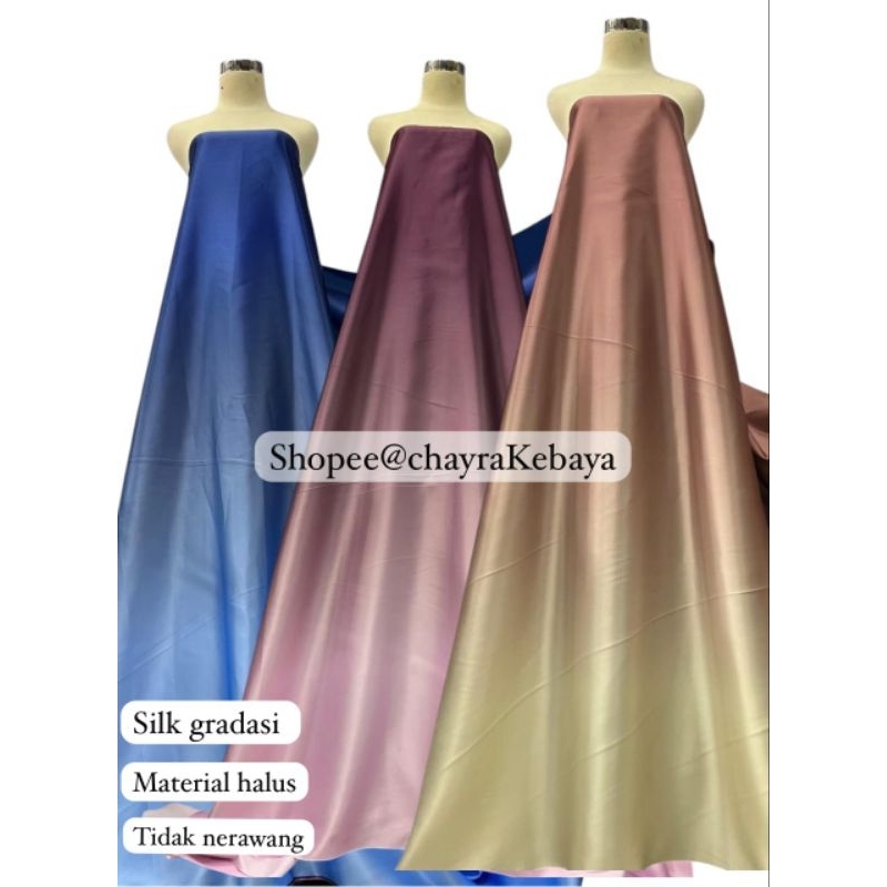 Jual OMRE, silk gradasi, (HARGA PERSETENGAH METER) kain silk gradasi ...