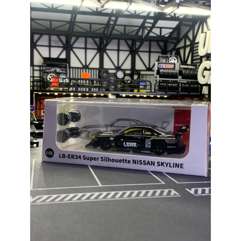 Jual CM model Nissan skyline r34 lbwk black sealed diecast 1/64 ...