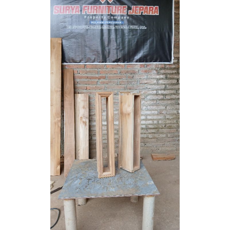 Jual loster kayu jati minimalis polos 50x10 dan 40x10 | Shopee Indonesia