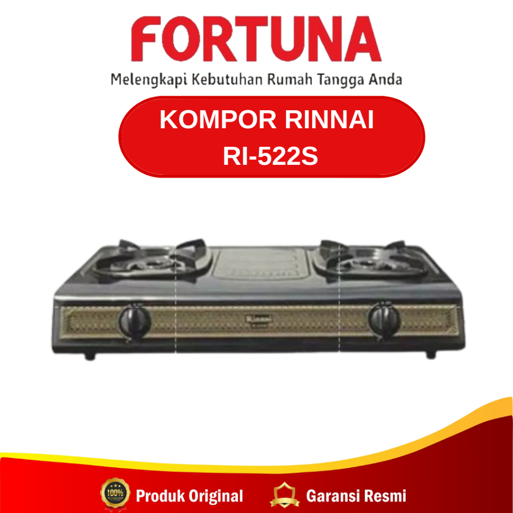 Jual Kompor Rinnai RI-522S / Kompor Gas 2 Tungku Rinnai 522S | Shopee Indonesia