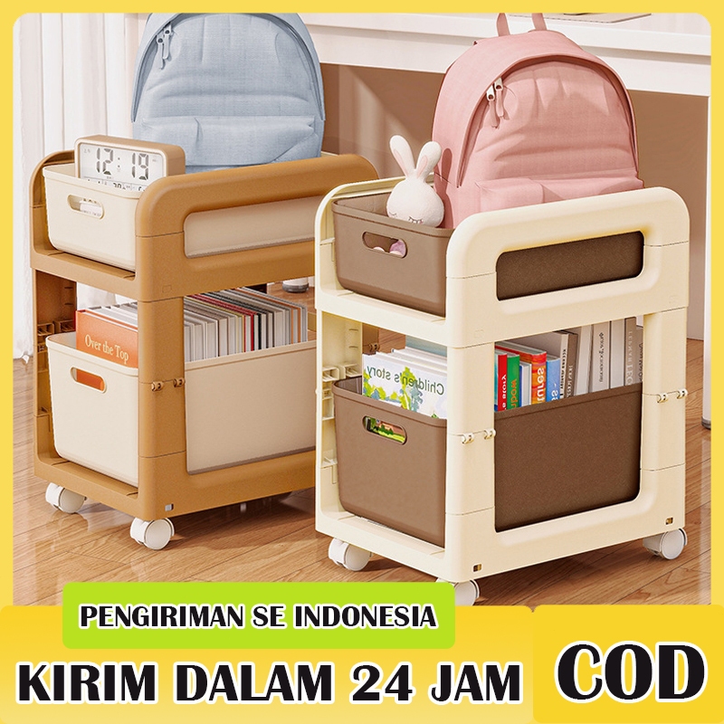 Jual Rak Susun Penyimpanan Terbuka Serbaguna Rak Trolley Susun Dengan ...