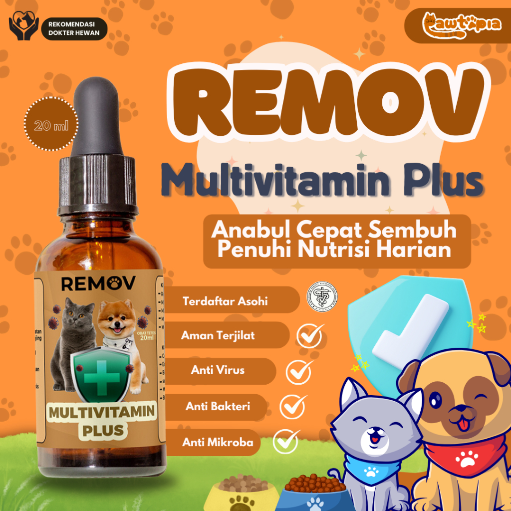 Jual Pawtopia Remov Vitamin Tetes Untuk Multivitamin Dan Immune Booster ...