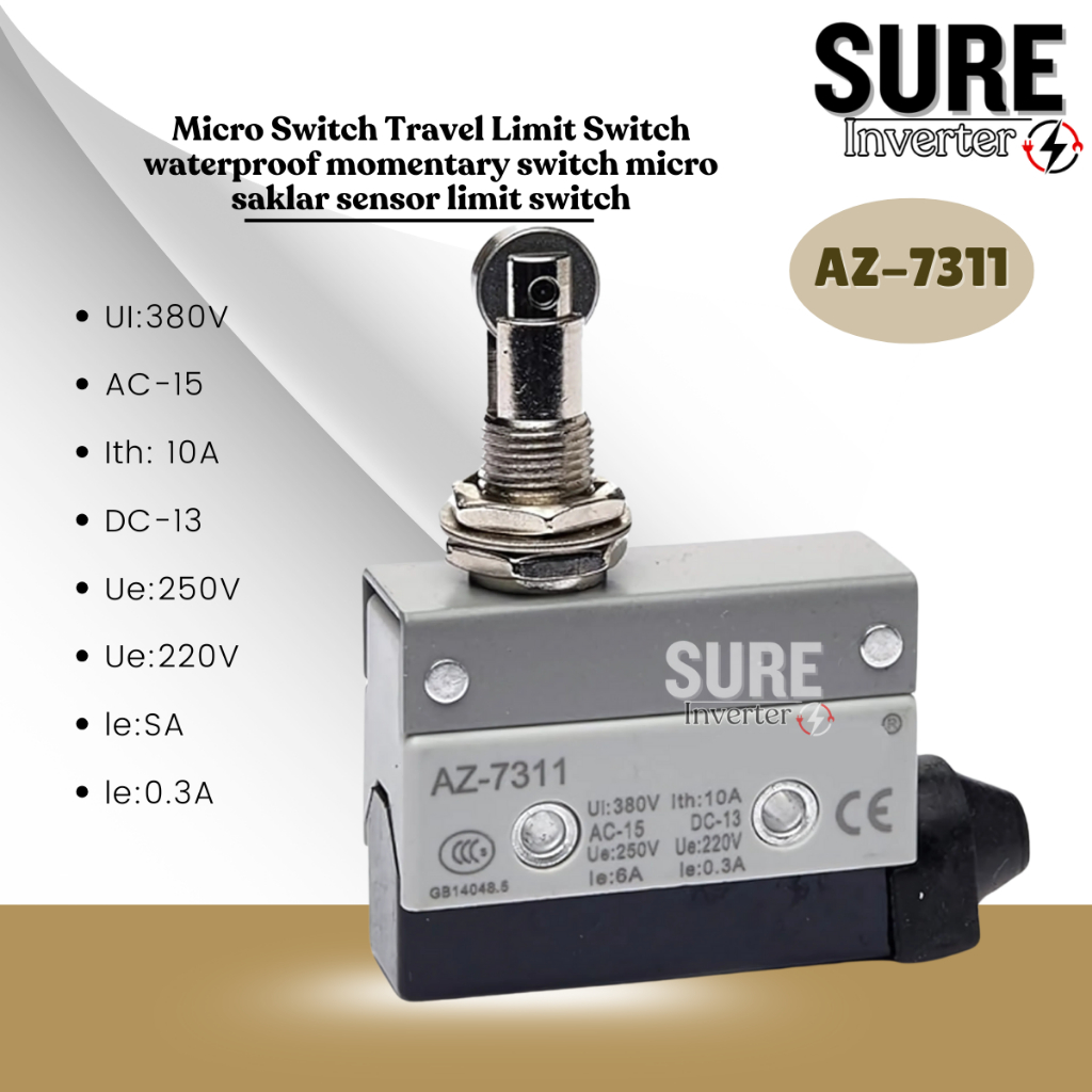 Jual MICRO SWITCH LIMIT AZ-7311 Momentary Switch TIANG RODA Micro ...