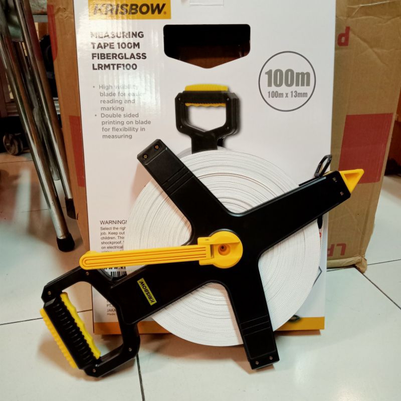 Jual Krisbow Measuring Tape 100m Fiberglass / Meteran Gulung Panjang ...