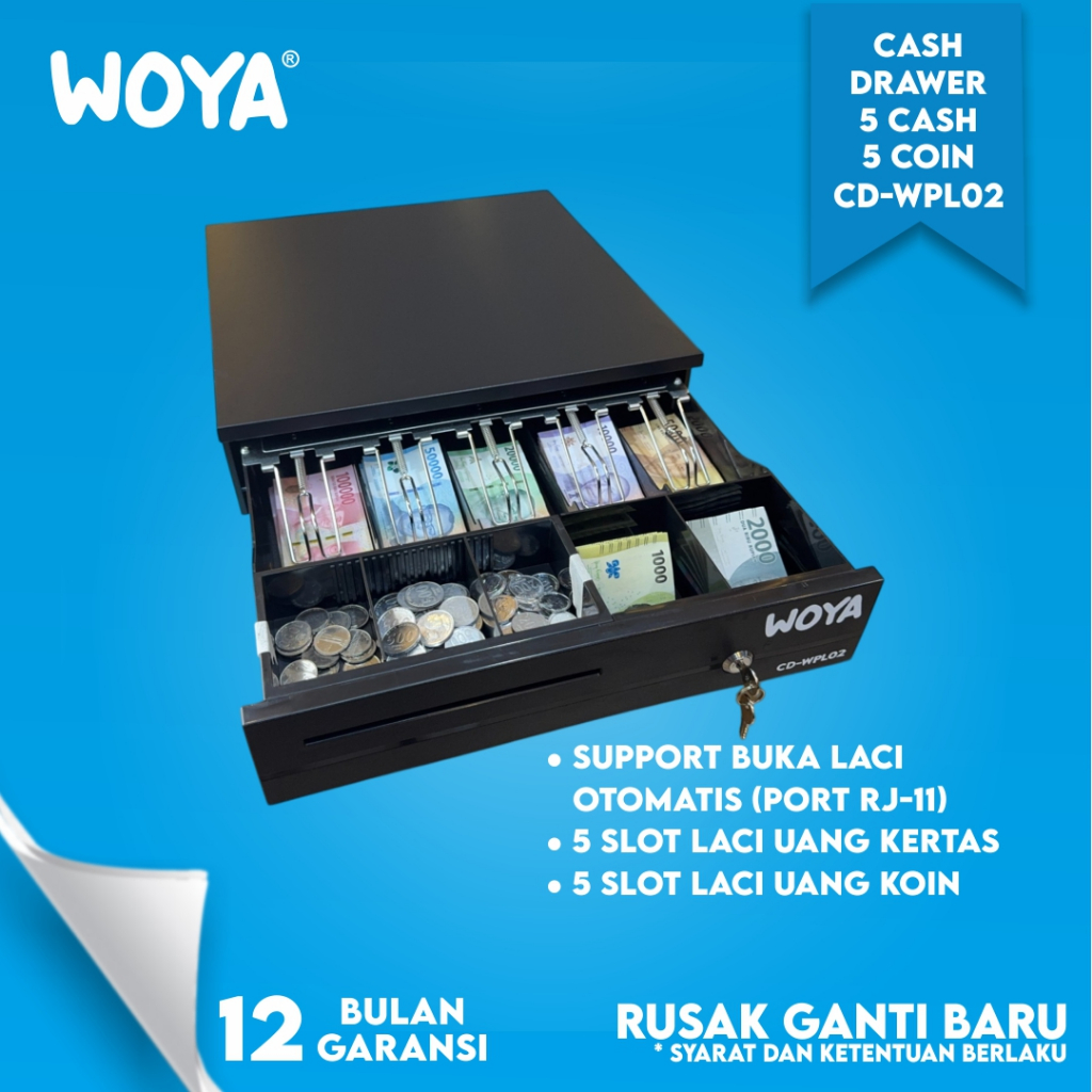 Jual WOYA CASH DRAWER / LACI UANG KASIR RJ11 TO POS RECEIPT PRINTER ...