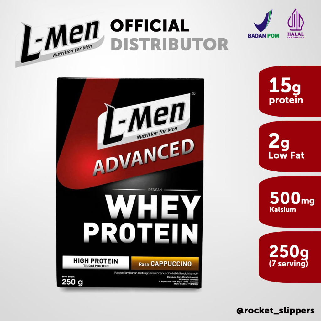 Jual L-men Advanced Whey Protein 250 gr & 500 gr- Suplemen Susu Tinggi Protein LMen | Shopee ...