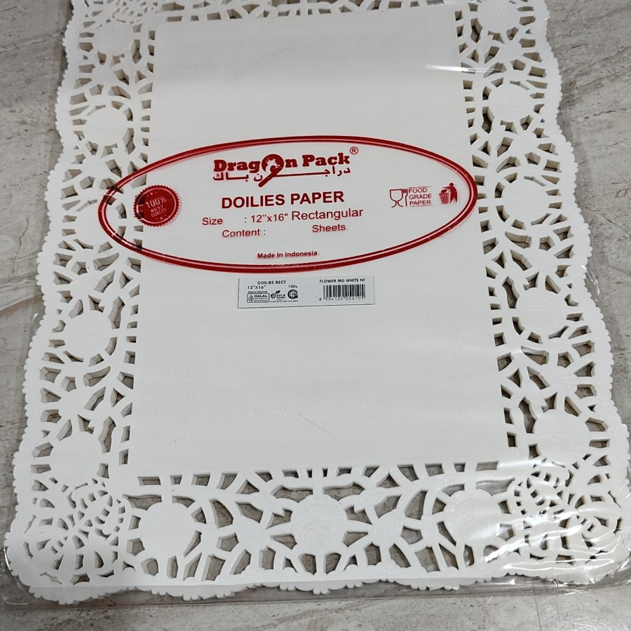 Jual Paper Doilies Rectangular 12x16" 10pcs Kertas Doyleys 30x40cm | Shopee Indonesia