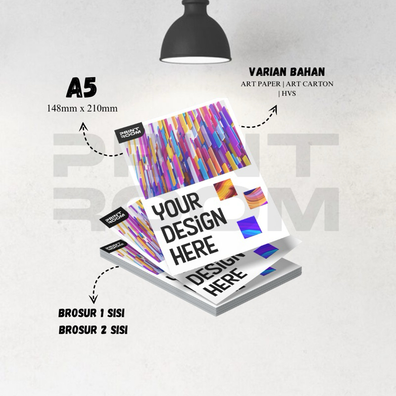 Jual PRINT ROOM - Cetak Brosur / Leaflet / Flyer A5, A4, A3 - 1 Sisi (1 tampak muka) / 2 Sisi (2 ...