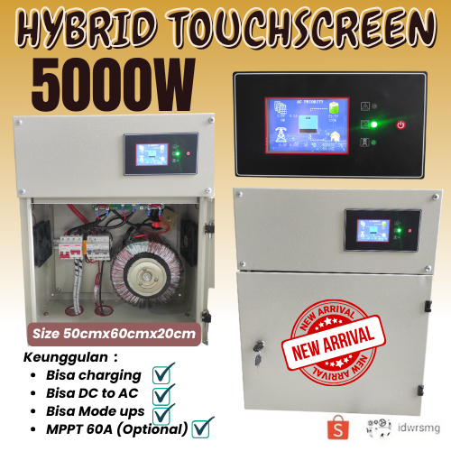 Jual Inverter hybrid trafo low frequency 5KVA with ATS Charging grid ...