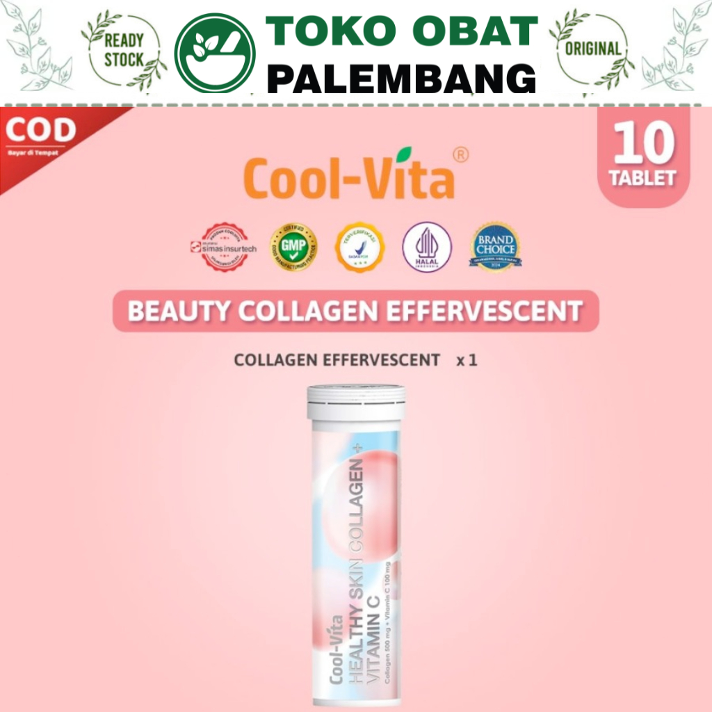 Jual COOLVITA BEAUTY COLLAGEN EFFERVESCENT 10TABLET VITAMIN C KOLAGEN HEALTHY SKIN COOL-VITA ...