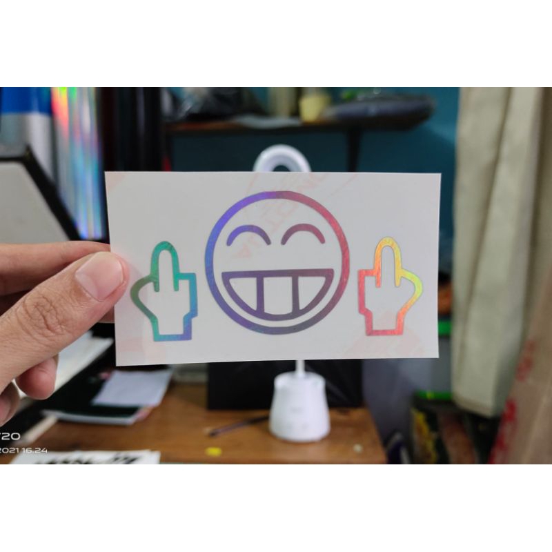 Jual stiker cutting hologram emot lucu sticker murah | Shopee Indonesia