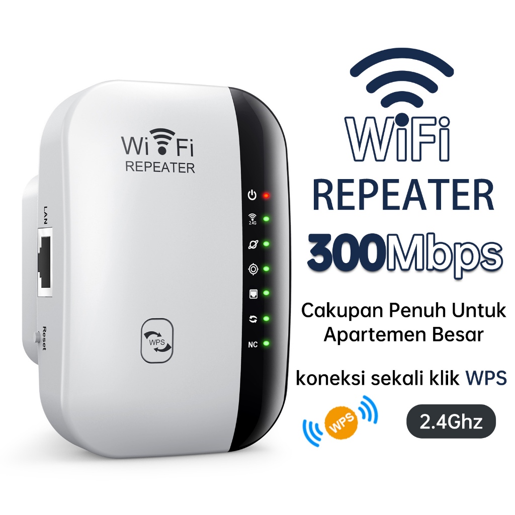 Jual WiFi Repeater Extender WiFi 300Mbps Amplifier Mini Repeater ...