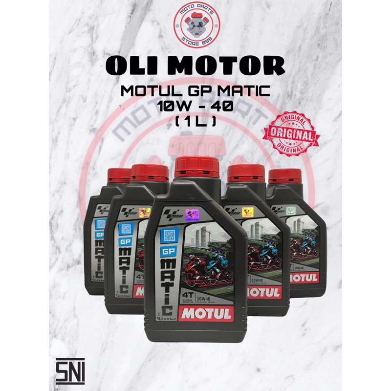 Jual OLI MESIN MOTOR MOTUL GP MATIC 1L 10W-40 (ORIGINAL) | Shopee Indonesia