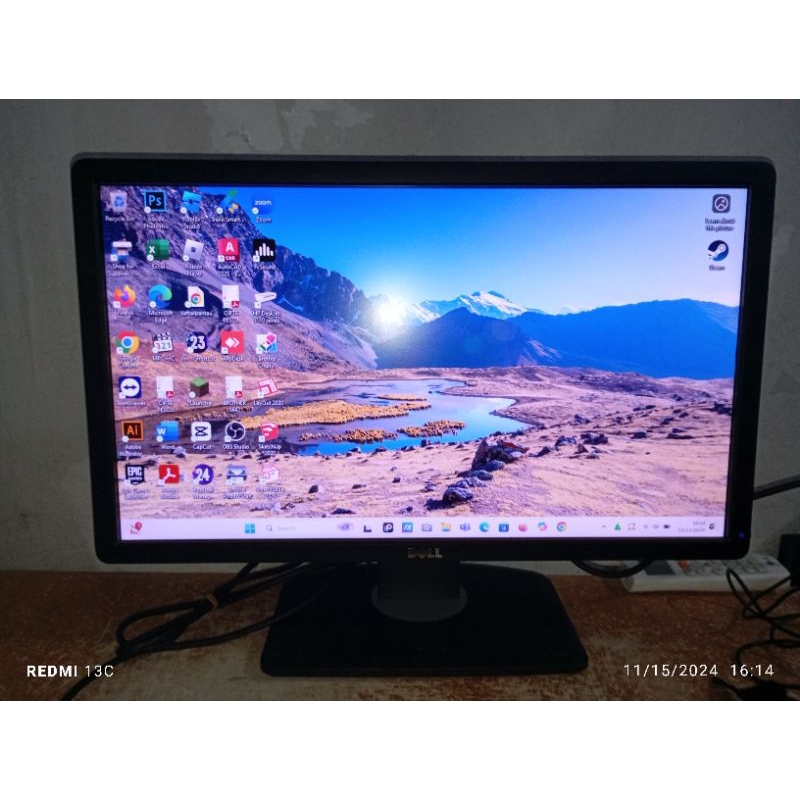 Jual Monitor LED DELL 22 inch wide screen normal, layar bisa diputar ...