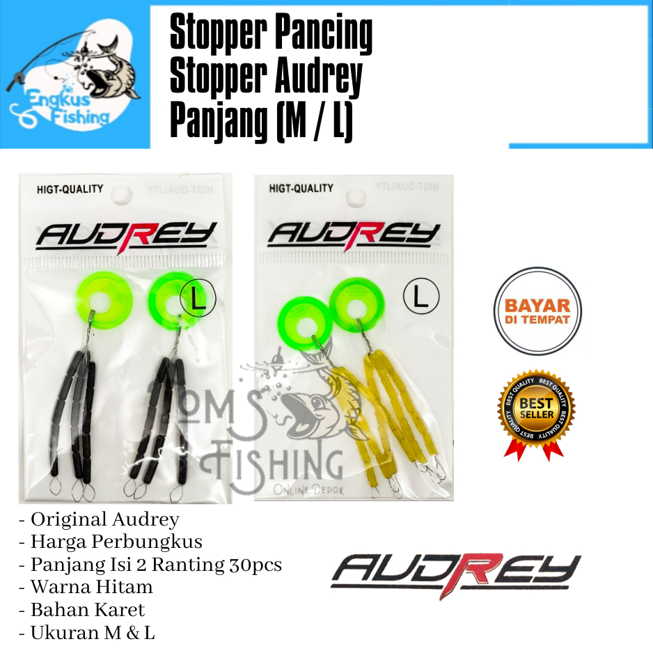 Jual Stopper Pancing Audrey Panjang Sosis Hitam / Kuning (M / L ...