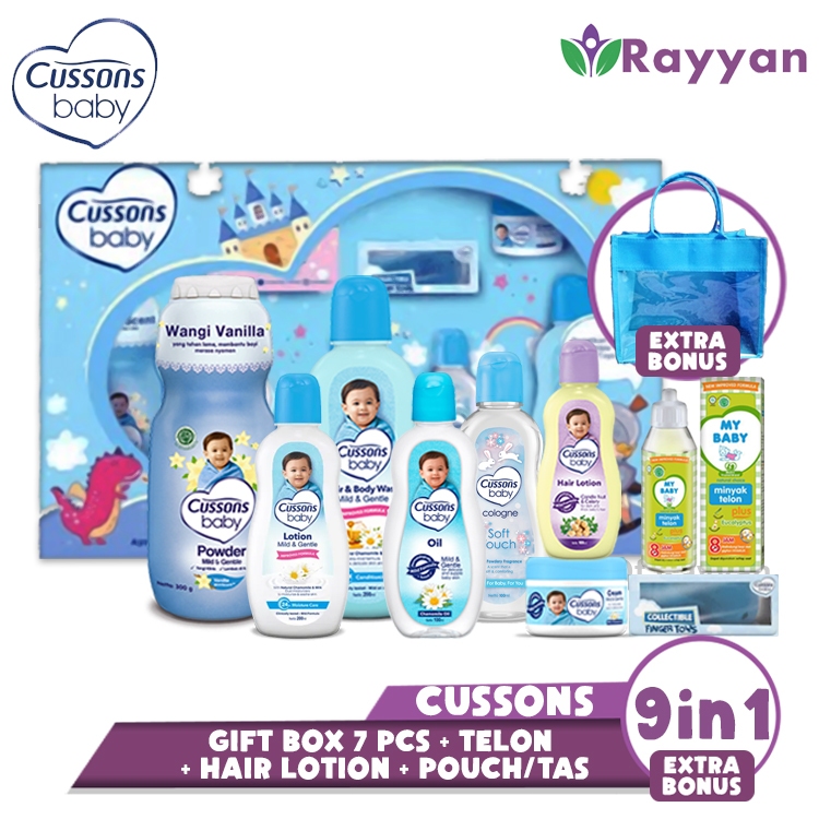 Jual [CX]Cussons Baby Gift Box plus Telon Pink/Biru | Perlengkapan ...