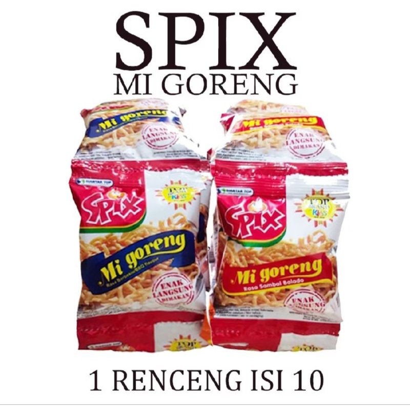 Jual SPIX MIE GORENG SIANTAR TOP 1 RENCENG ISI 10 BUNGKUS RASA SAMBAL ...
