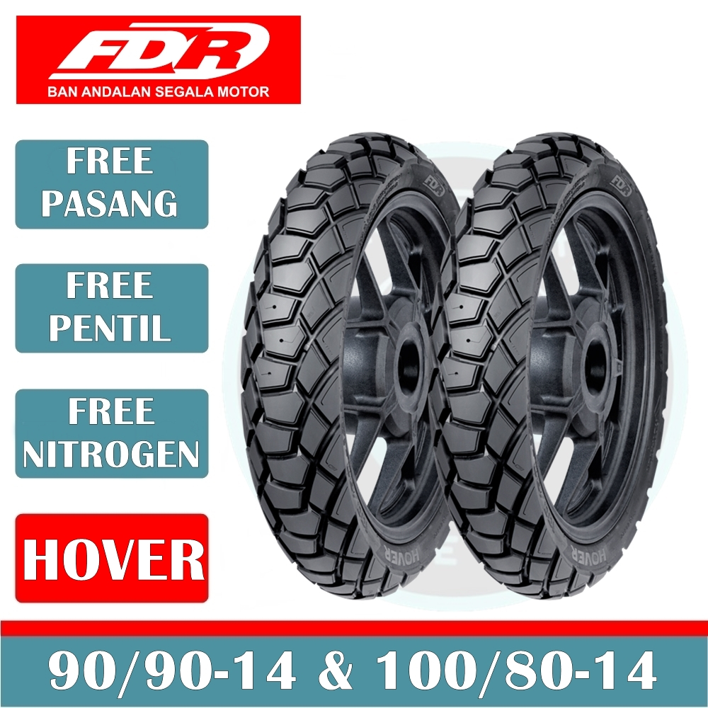 Jual Paket Ban Motor FDR HOVER 90/90-14 & 100/80-14 Tubeless Dual ...