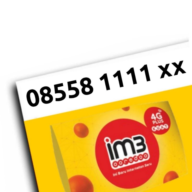 Jual 08558-1111-xx Kartu Perdana Indosat IM3 Nomor Cantik Rapi 11 Digit ...