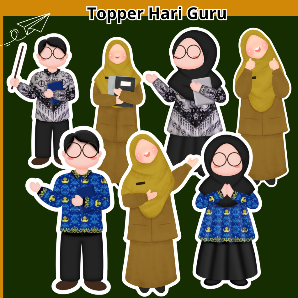 Jual Topper Hari Guru Karakter | Shopee Indonesia
