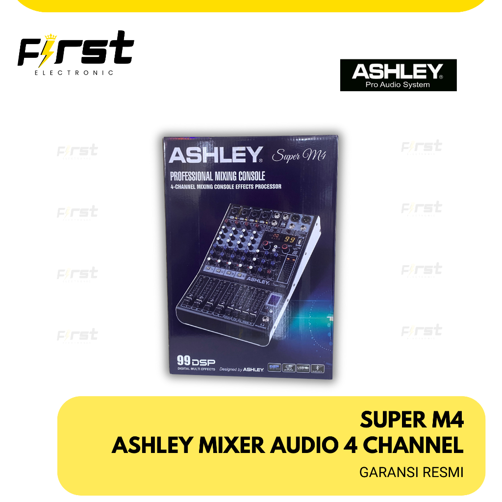 Jual ASHLEY Super M4 Mixer Audio 4 Channel Original | Shopee Indonesia