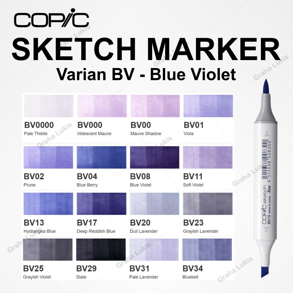 Jual COPIC SKETCH MARKER VARIAN BV - BLUE VIOLET | Shopee Indonesia