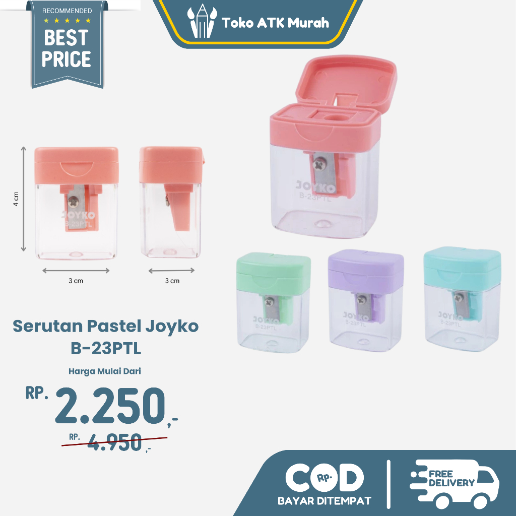 Jual Serutan Joyko Pastel B-23PTL Rautan Sharpener | Shopee Indonesia