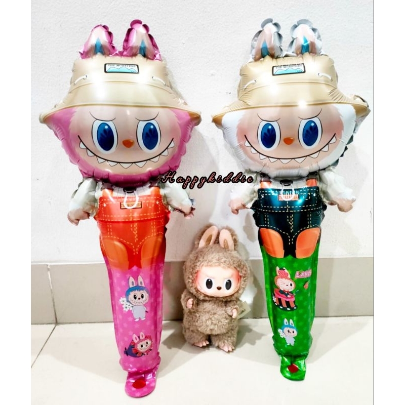 Jual BALON FOIL LABUBU PENTUNGAN / BALON FOIL TONGKAT KARAKTER LABUBU ...